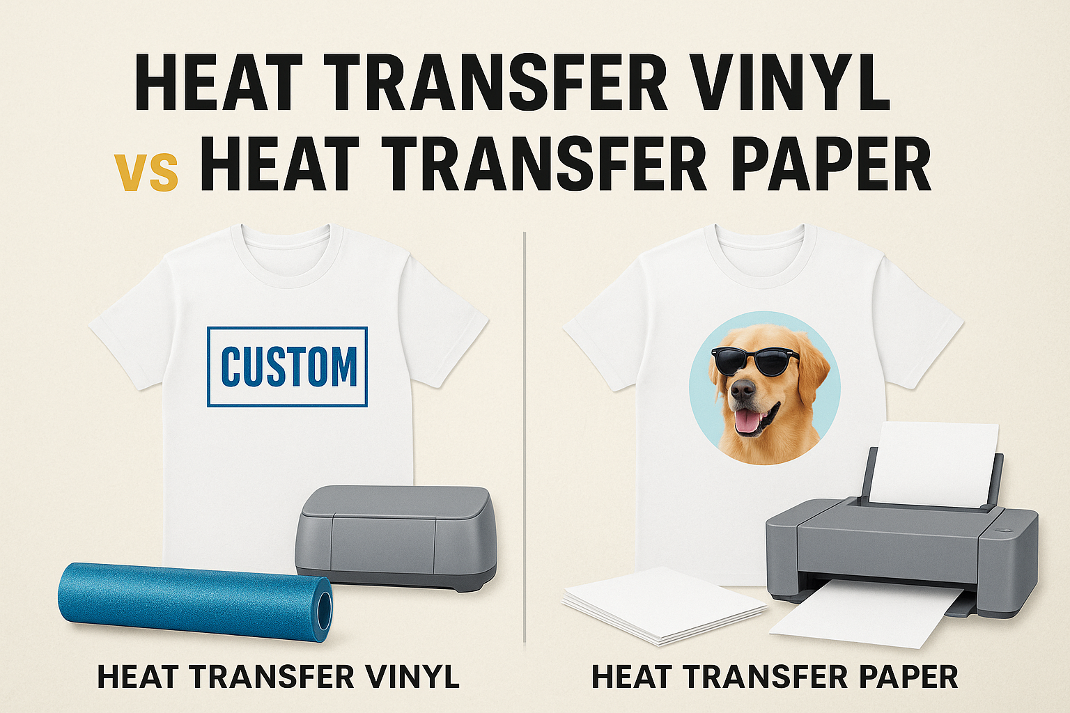 Heat Transfer Vinyl vs Heat Transfer Paper: The Ultimate Showdown for ...