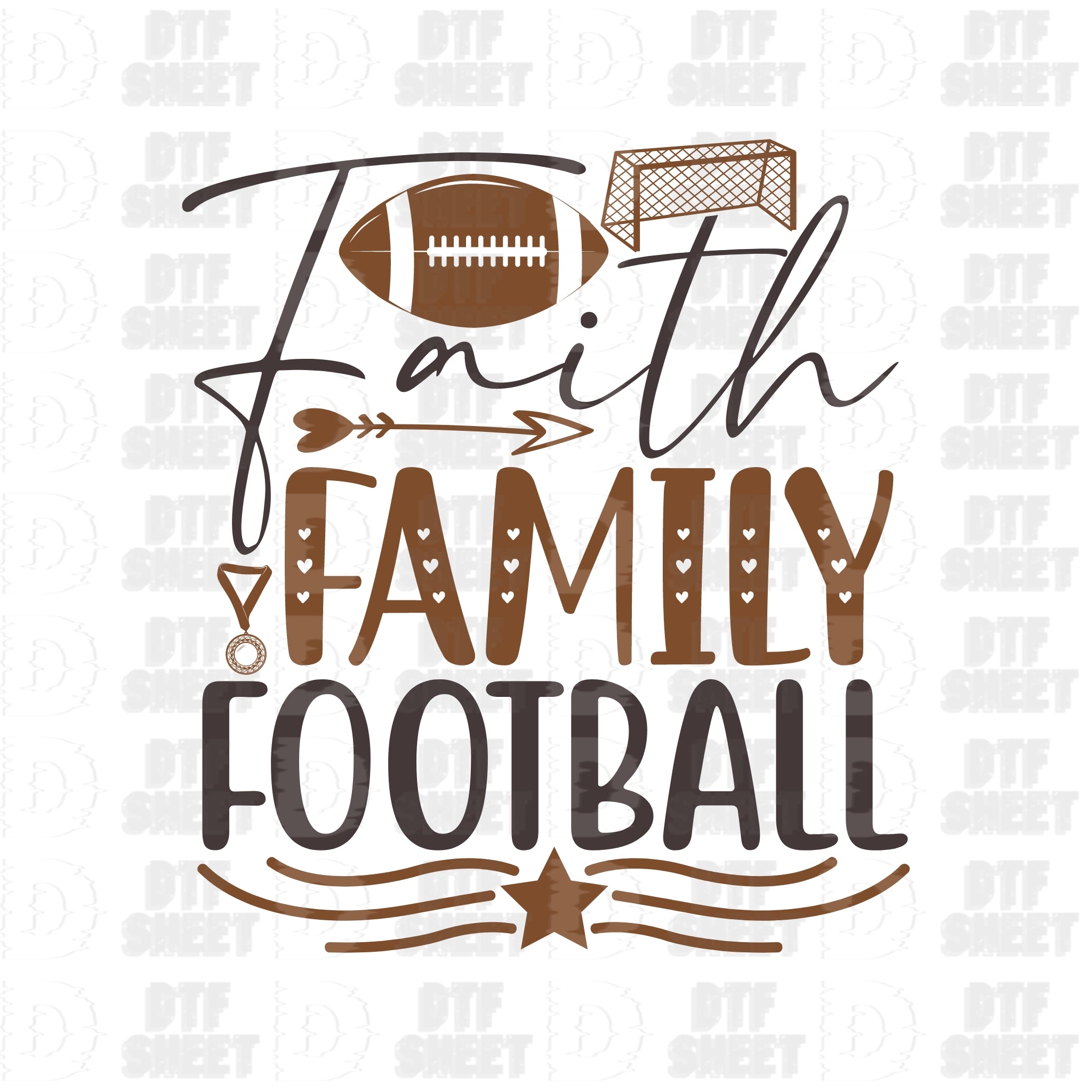 Faith Family Football - Football Collection - DTF Transfer – DTFSheet.com