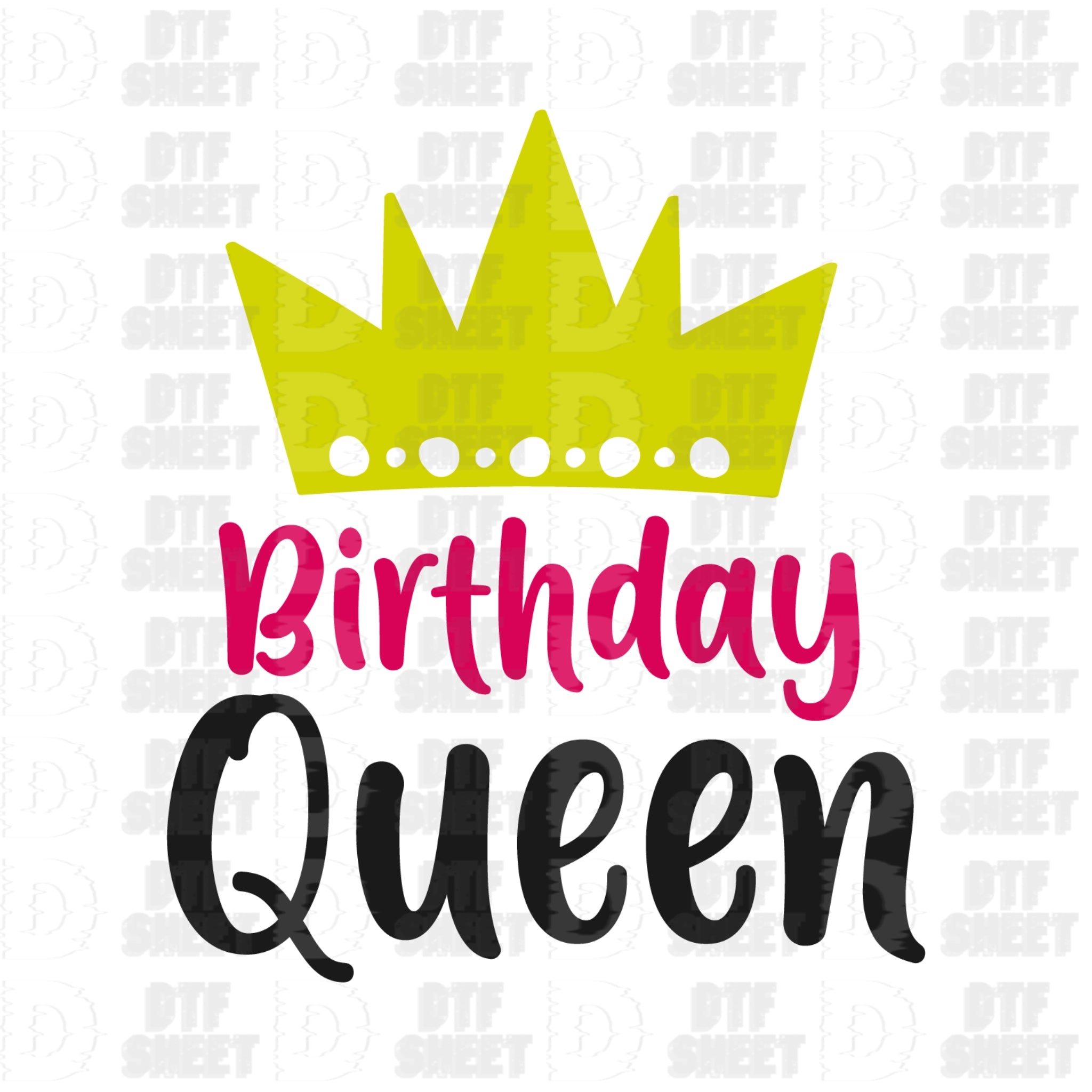 Birthday Queen, 2 - Birthday - DTF Transfer – DTFSheet.com