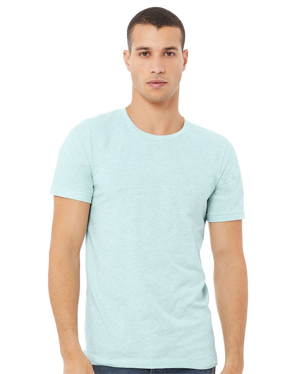 BELLA + CANVAS - CVC Jersey Tee - 3001CVC - Heather Prism Ice Blue ...