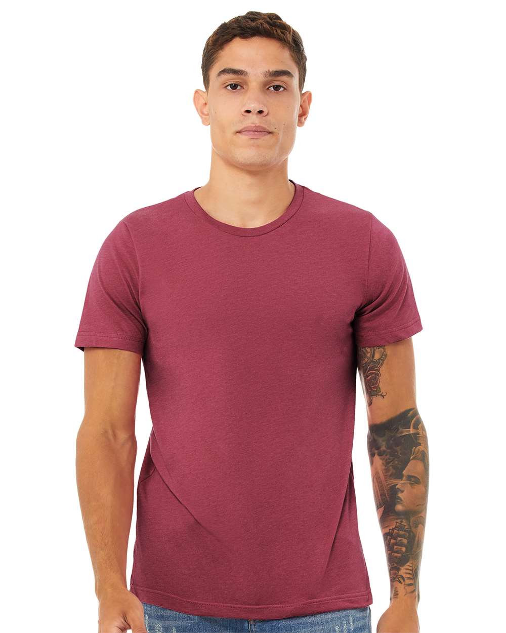 BELLA + CANVAS - CVC Jersey Tee - 3001CVC - Heather Raspberry ...
